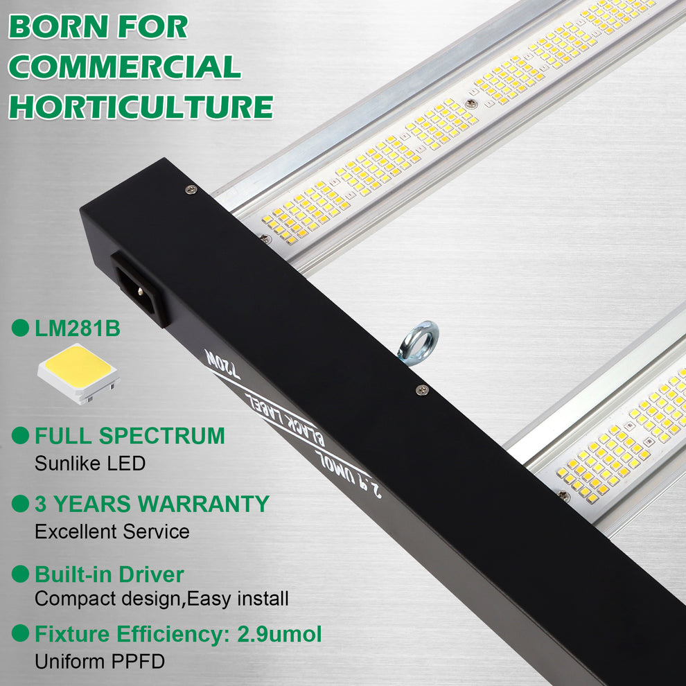 720W Samsung LM281B LED Grow Light | Programmable Sunrise/Sunset + Tim ...